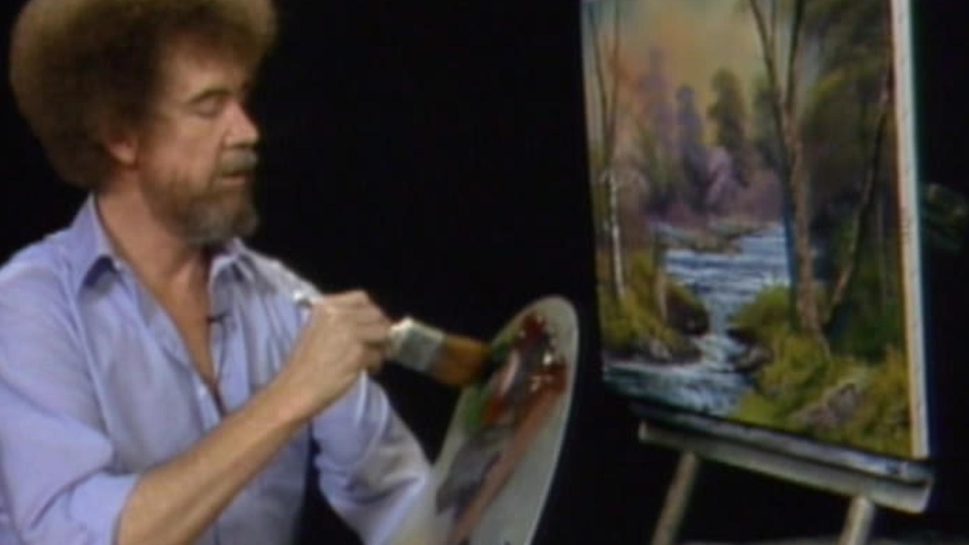 Watch The Joy of Painting with Bob Ross: S7E13 - Dark Waterfall on ...